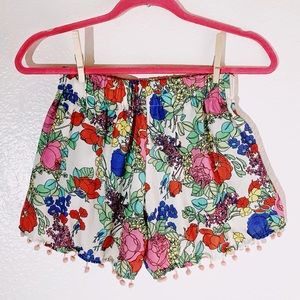 Tobi | Shorts | Tobi High Waisted Floral Pom Ball Shorts | Poshmark